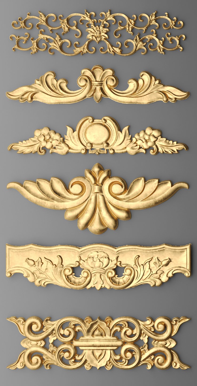 3d cartouches set