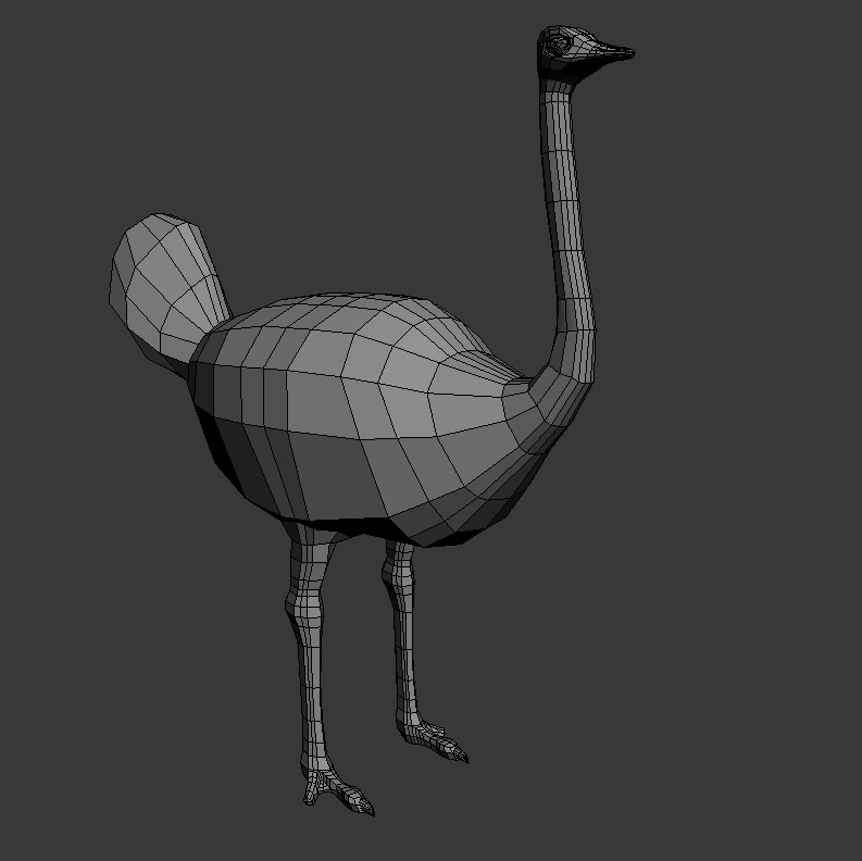 3d ostrich