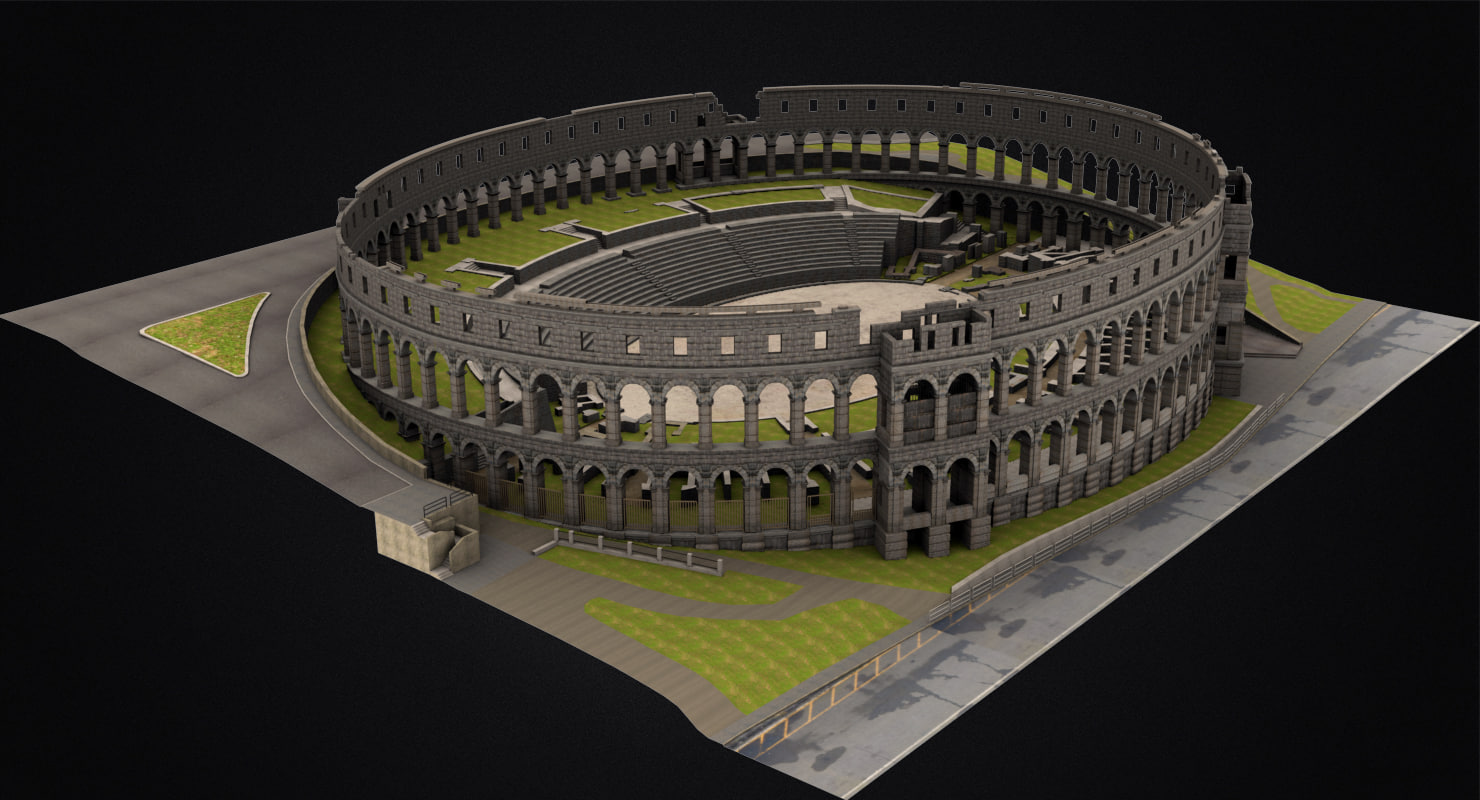 modèle 3D de Amphithéâtre Romain Pula - TurboSquid 997555
