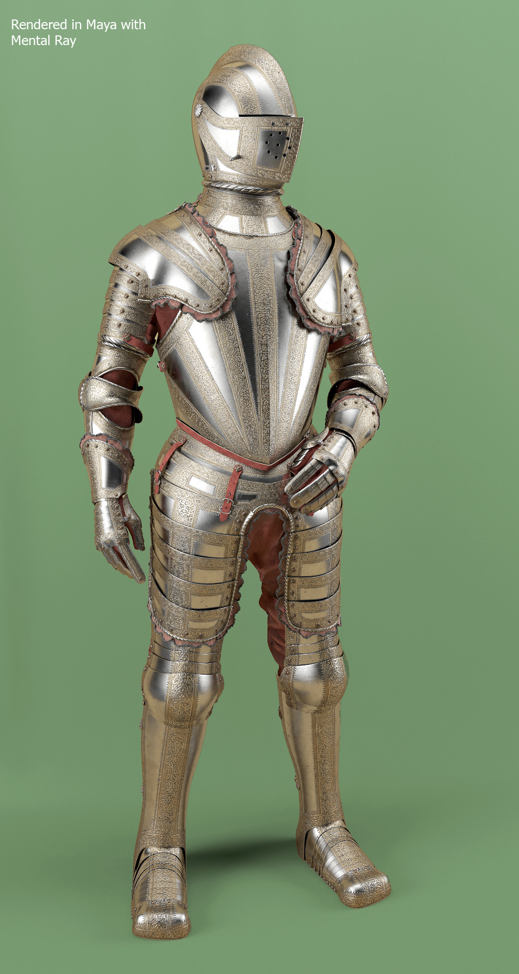 3d knight armor