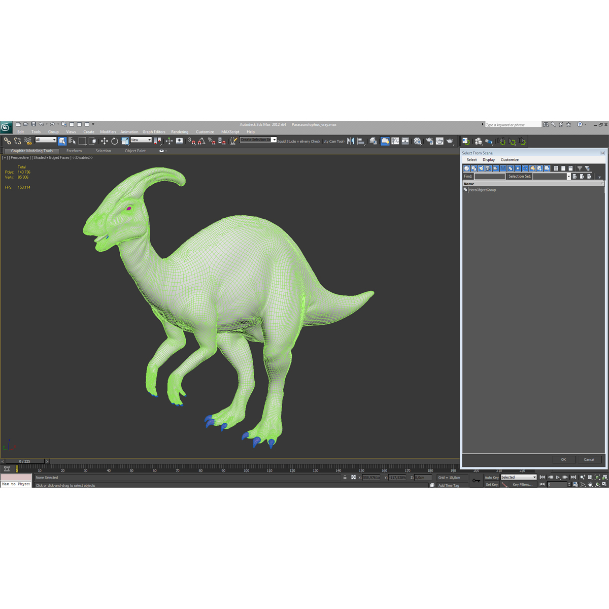 parasaurolophus 3d c4d