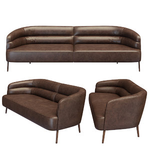 3D model restoration costera modular leather sofa - TurboSquid 1494126