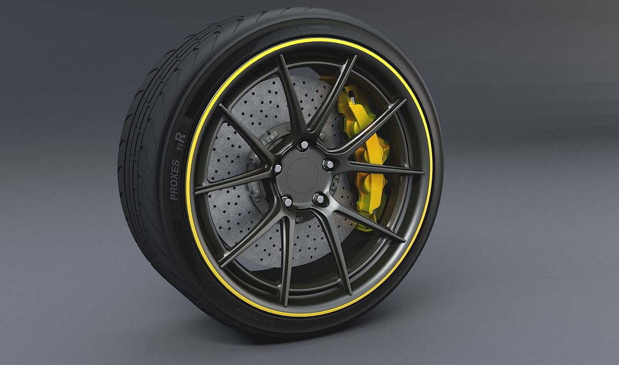 tire disc brake 3d obj