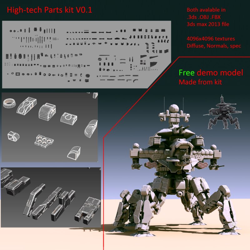 parts kit 3d model