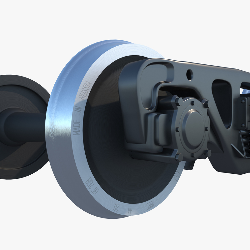 bogie 18-100 train wheel 3d model