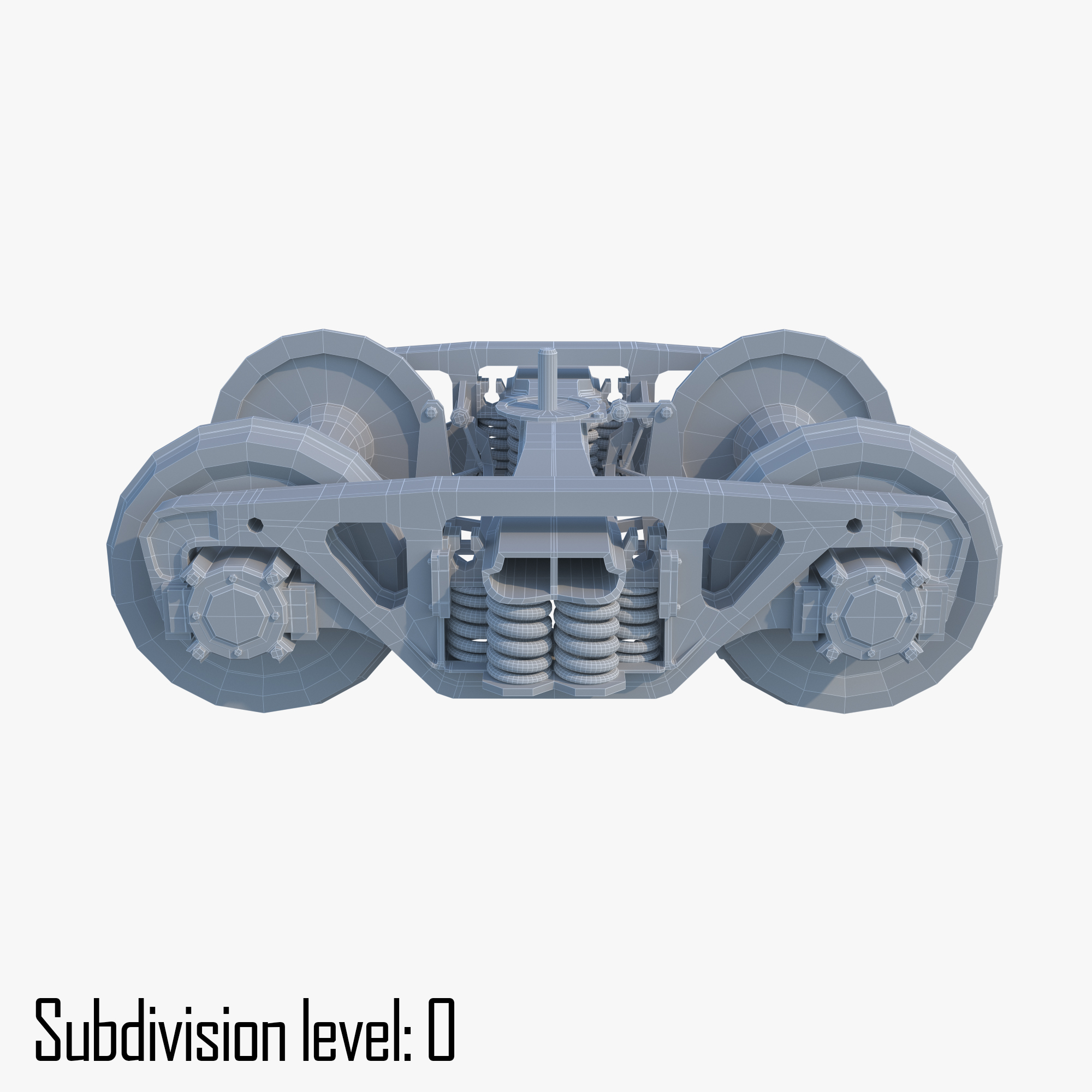 bogie 18-100 train wheel 3d model