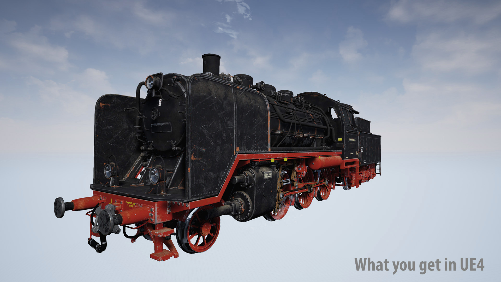 3d real time steam locomotive model