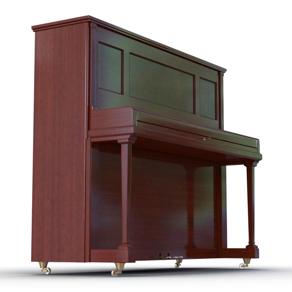3d upright piano rigged