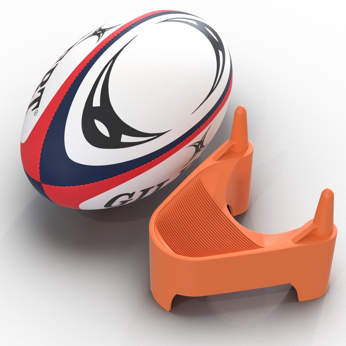 rugby ball set football 3d max