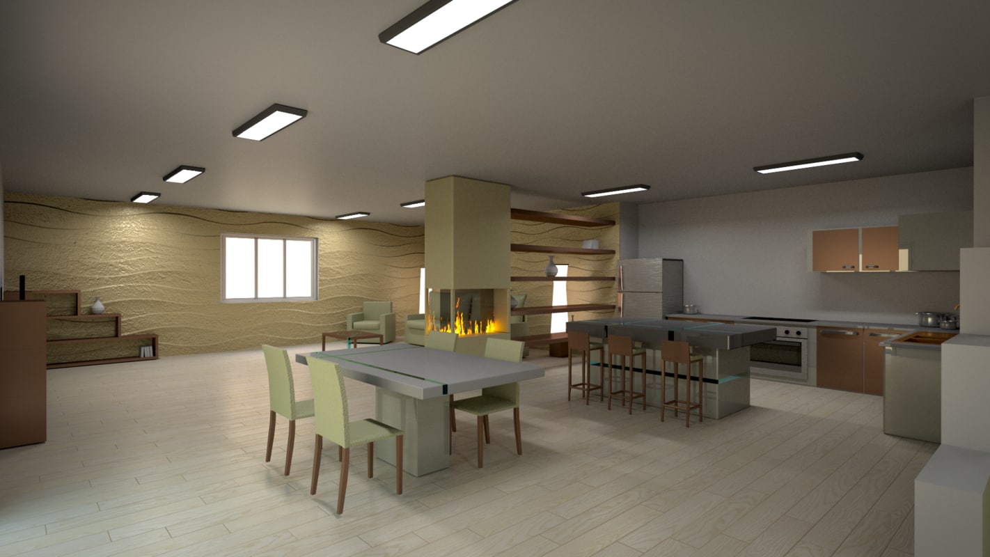 3d living room model