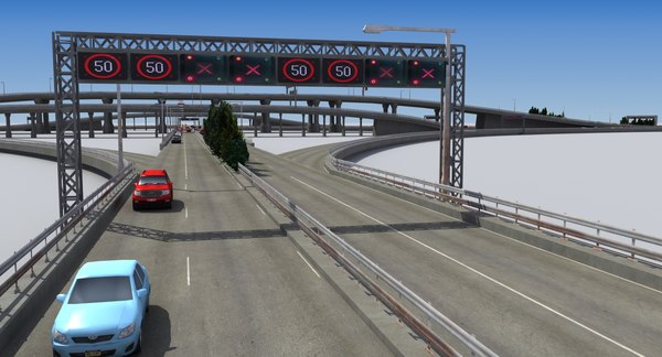 3d model freeway intersection