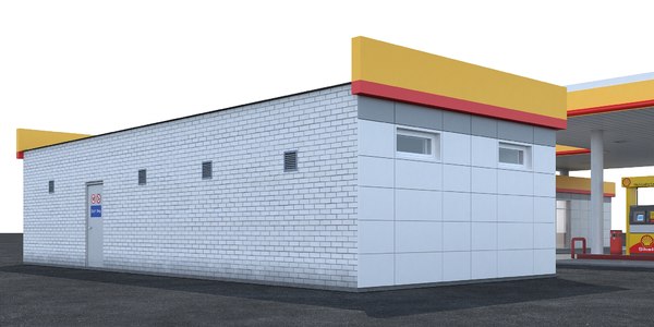 shell gas station obj