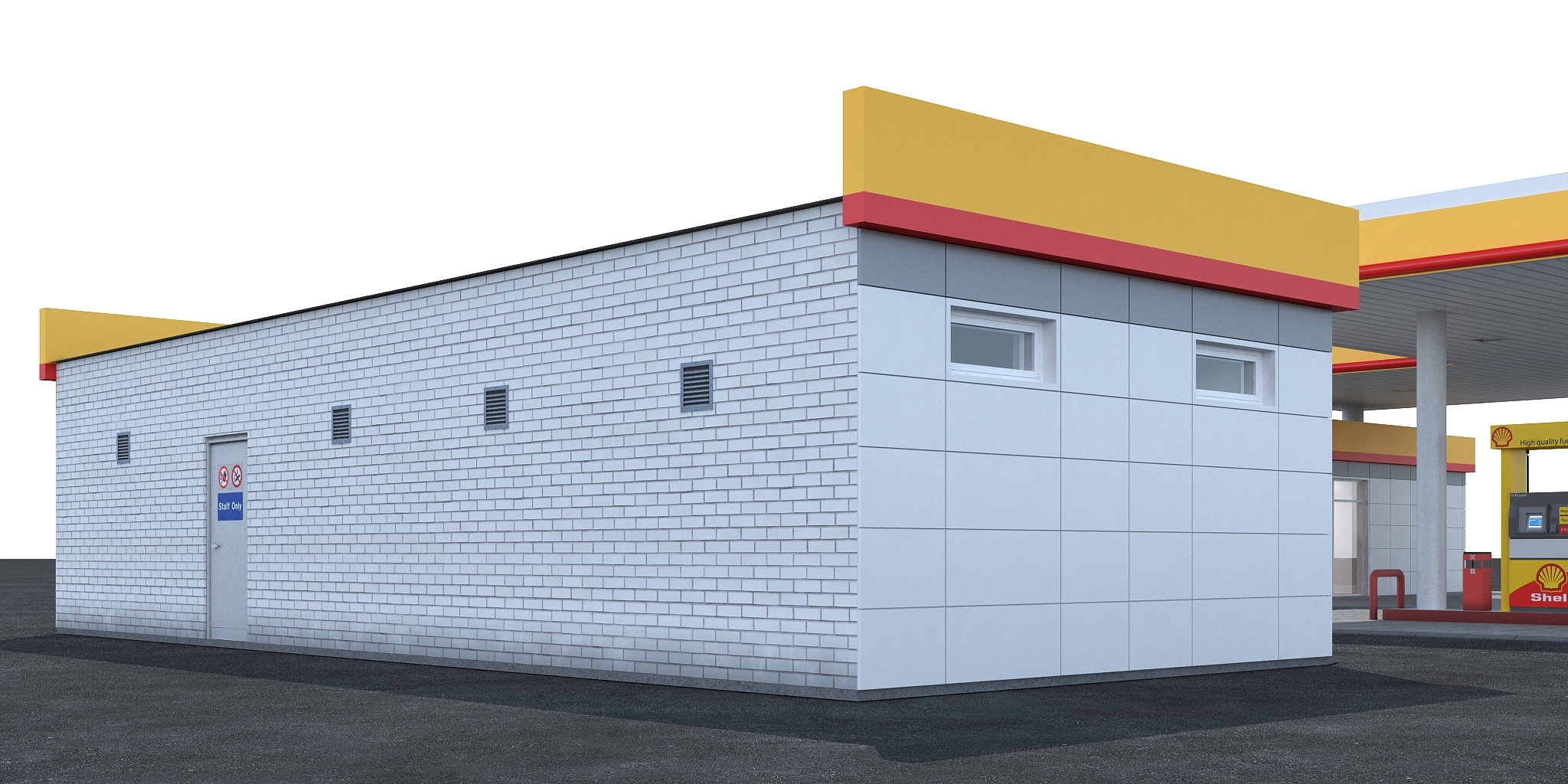 shell gas station obj