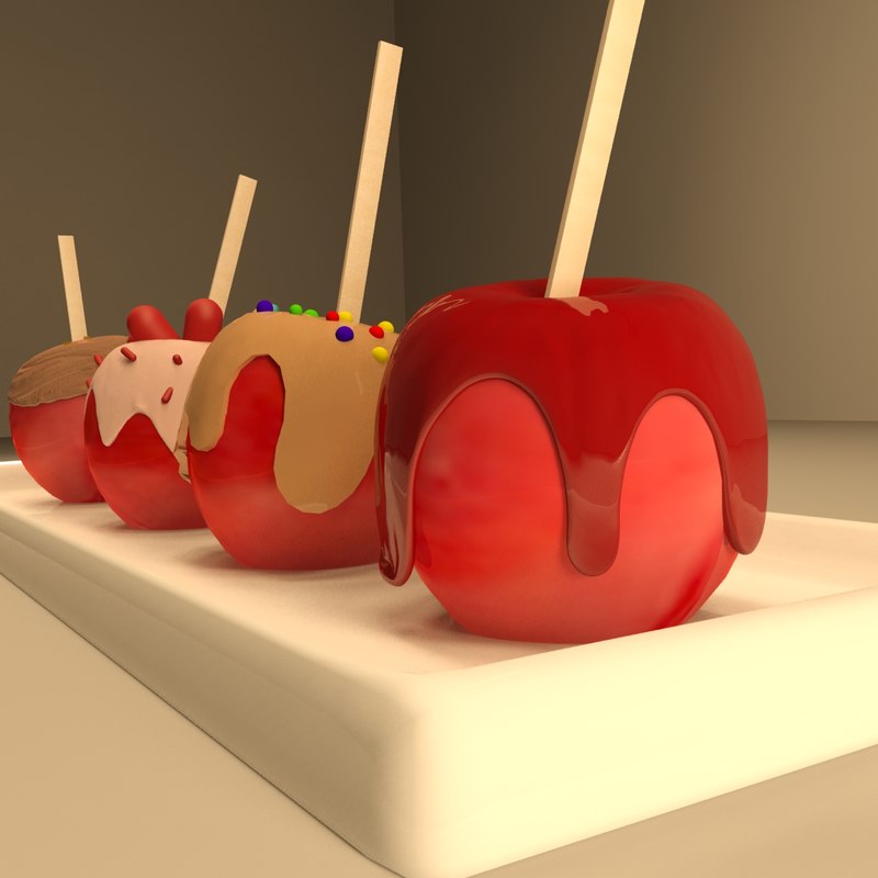 3d model candy apples