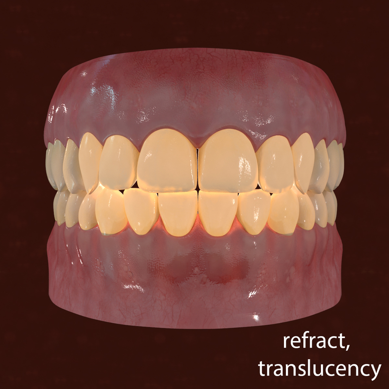 max realistic teeth gums tongue