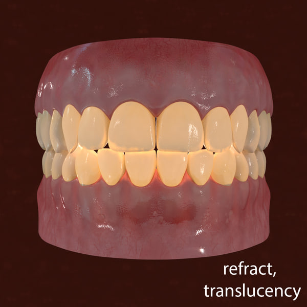 max realistic teeth gums tongue