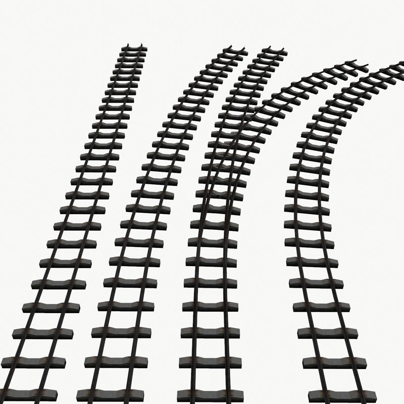 railway tracks 3d model