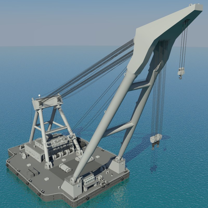 floating crane 3d max