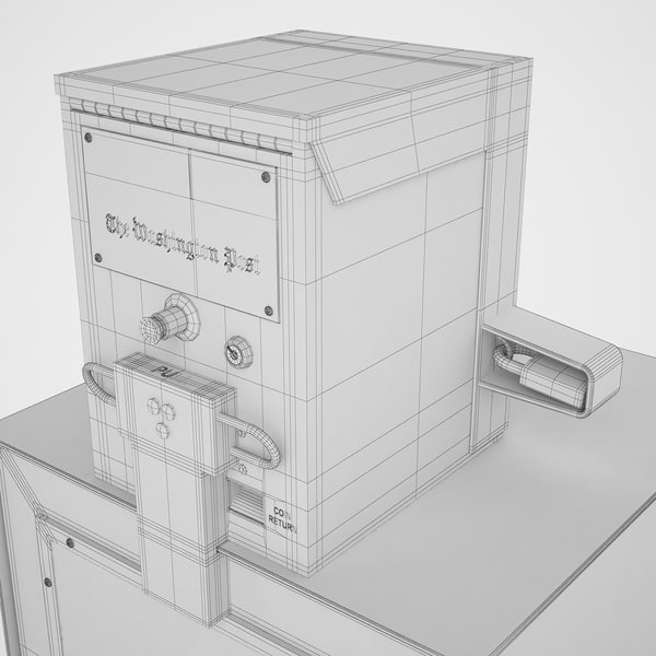 newspaper box 3d max