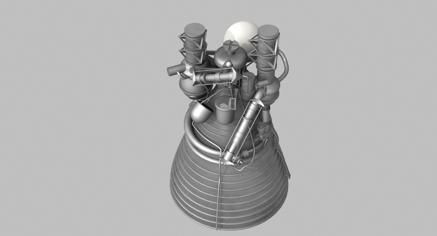 j-2 engine 3d model