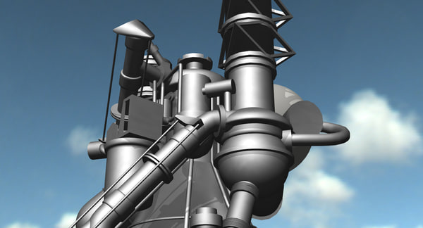 j-2 engine 3d model