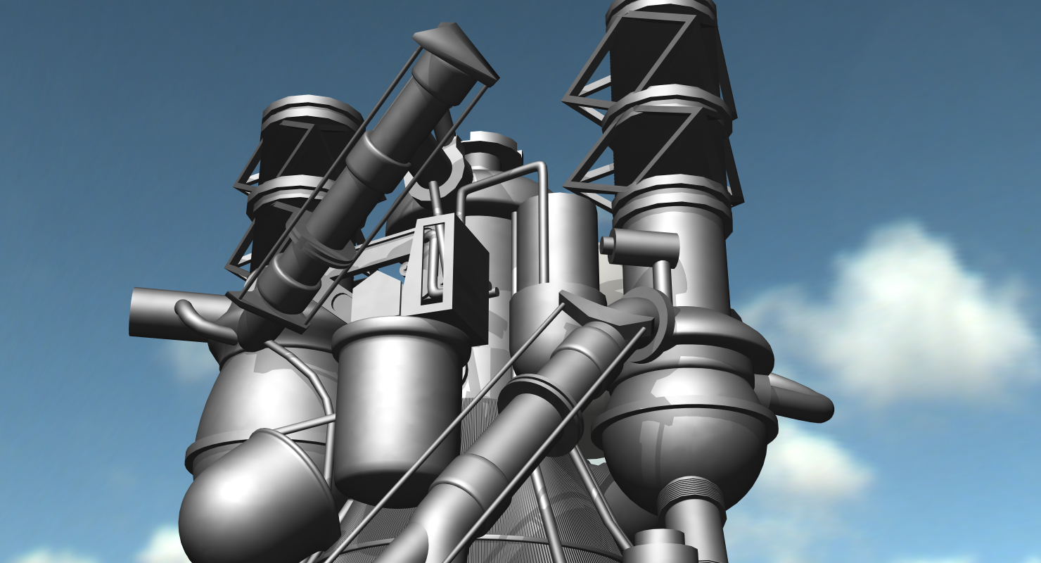 j-2 engine 3d model