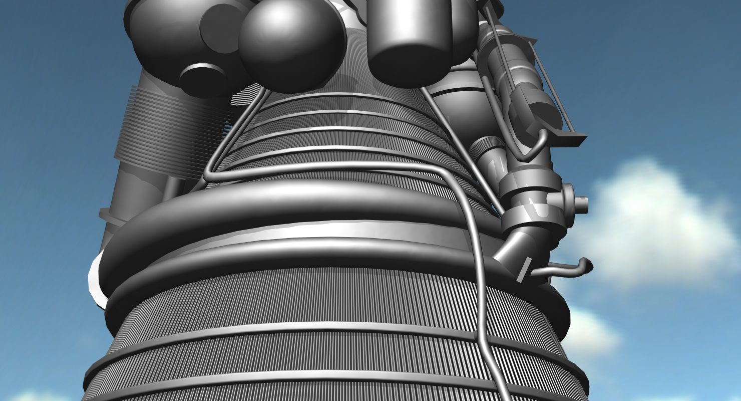 j-2 engine 3d model