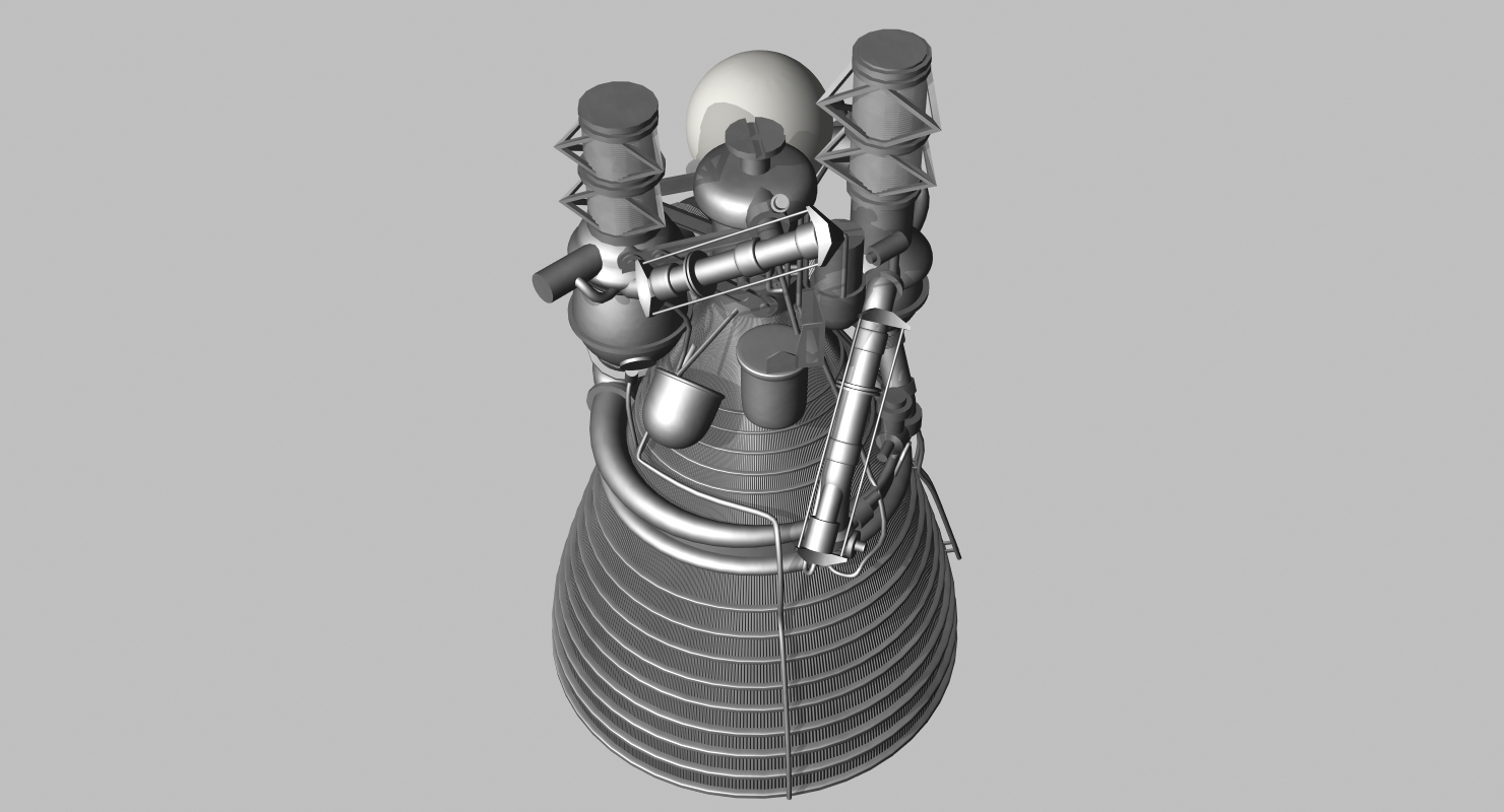 j-2 engine 3d model