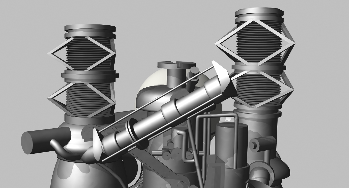 j-2 engine 3d model