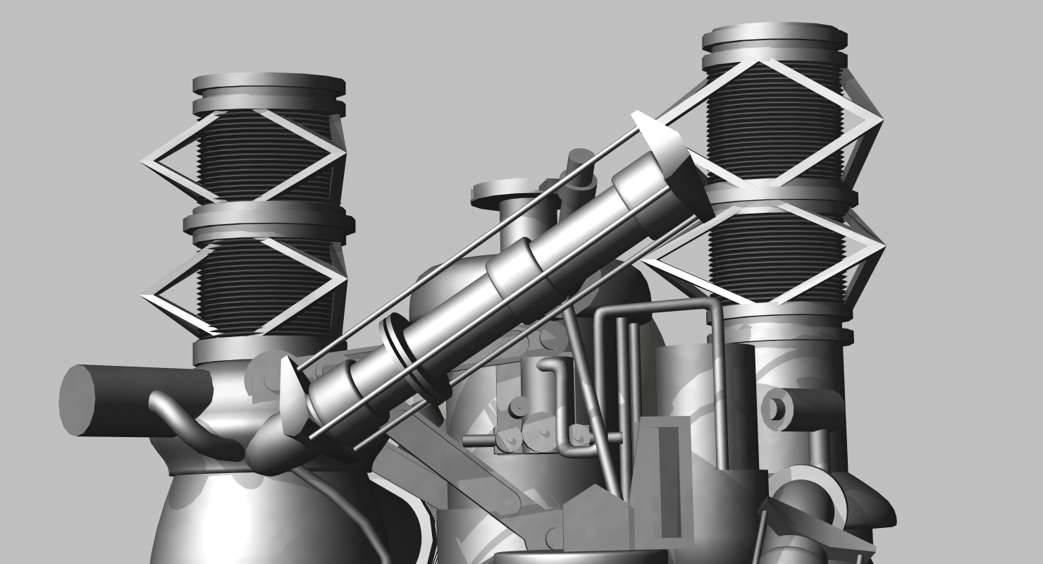 j-2 engine 3d model