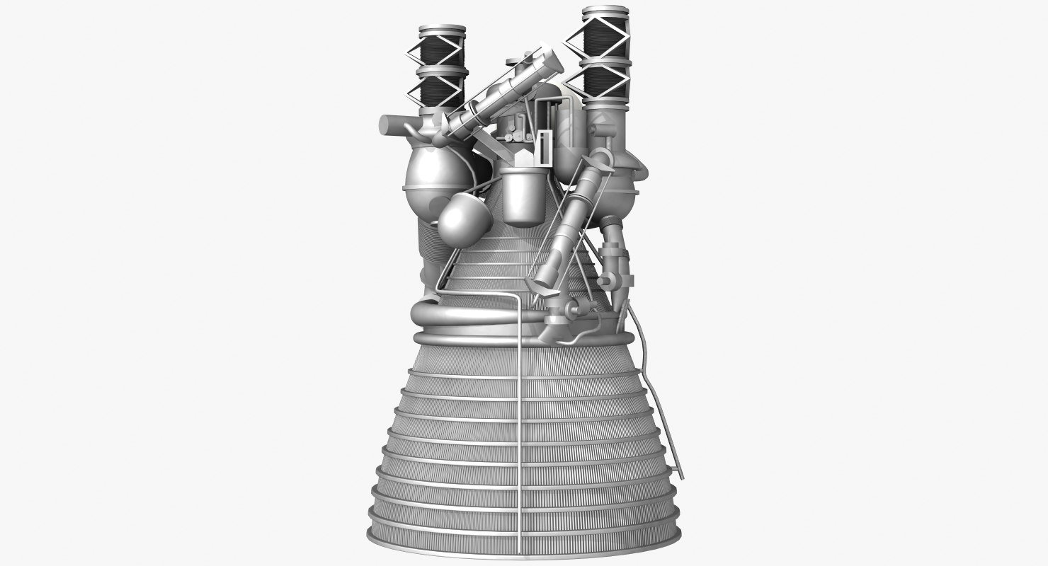 j-2 engine 3d model
