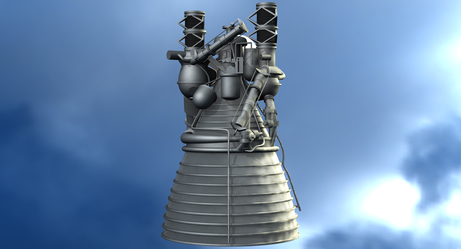 j-2 engine 3d model