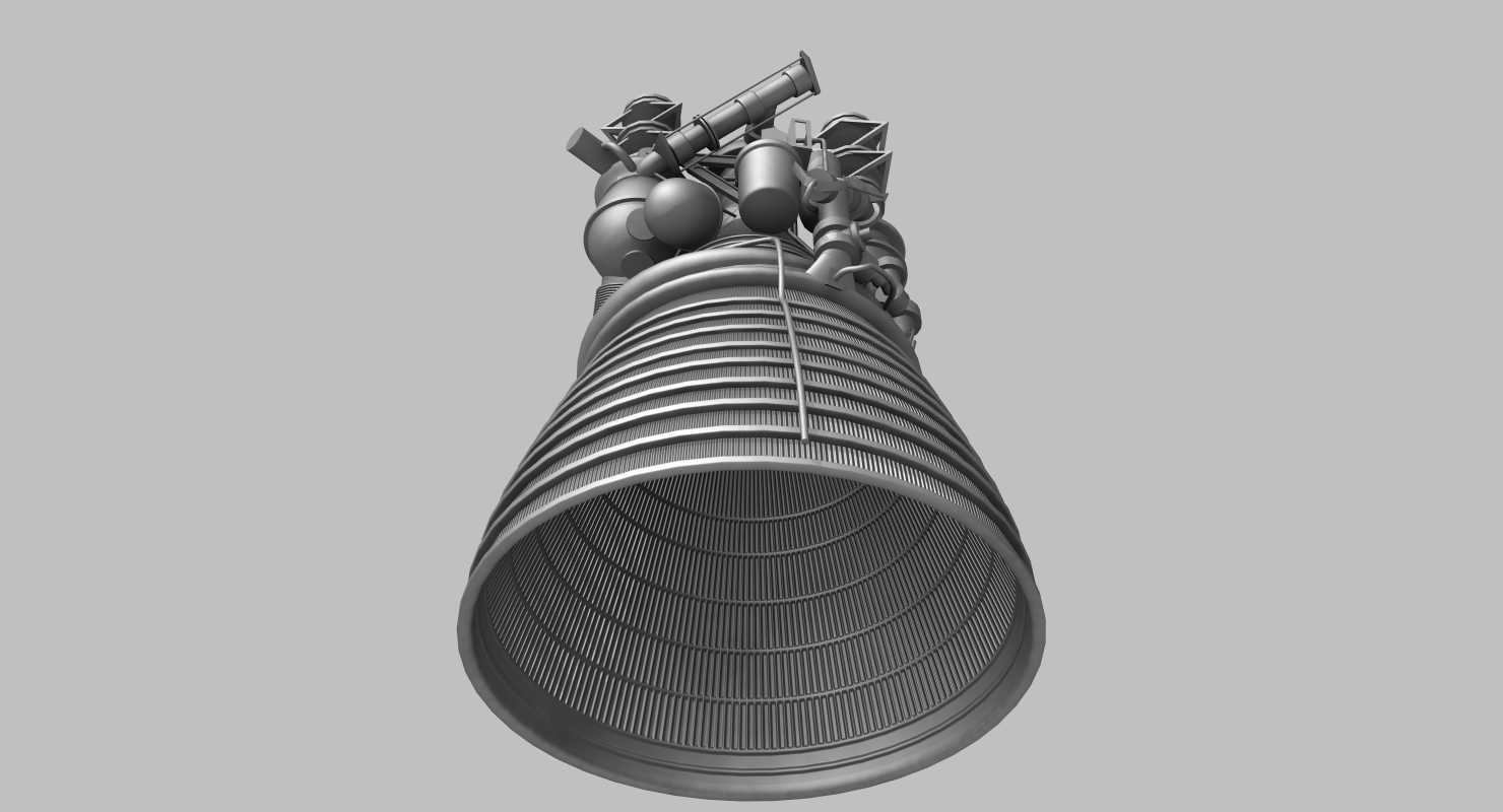 j-2 engine 3d model