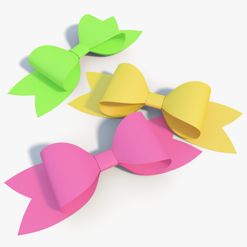paper bow 3d model