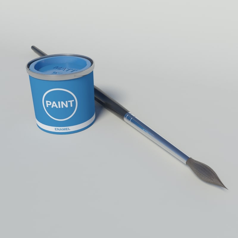 paint brush 3d model