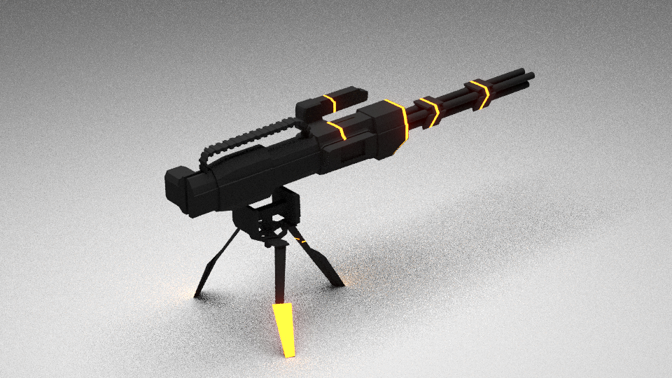 3d model sentry gun