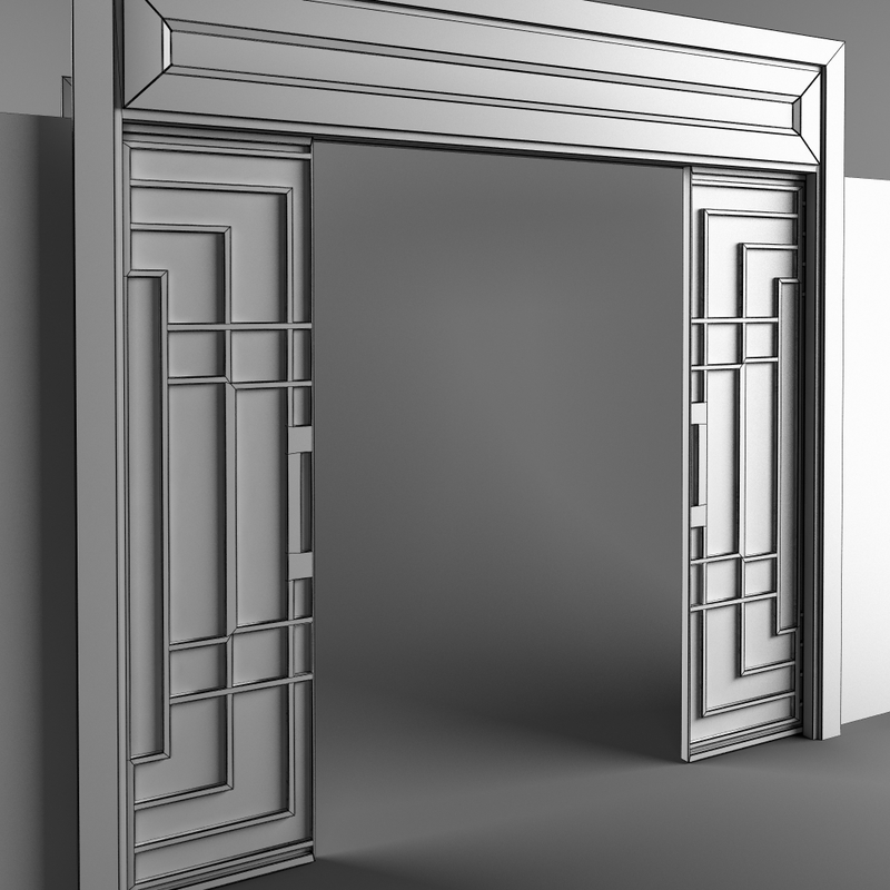 3d sliding door model