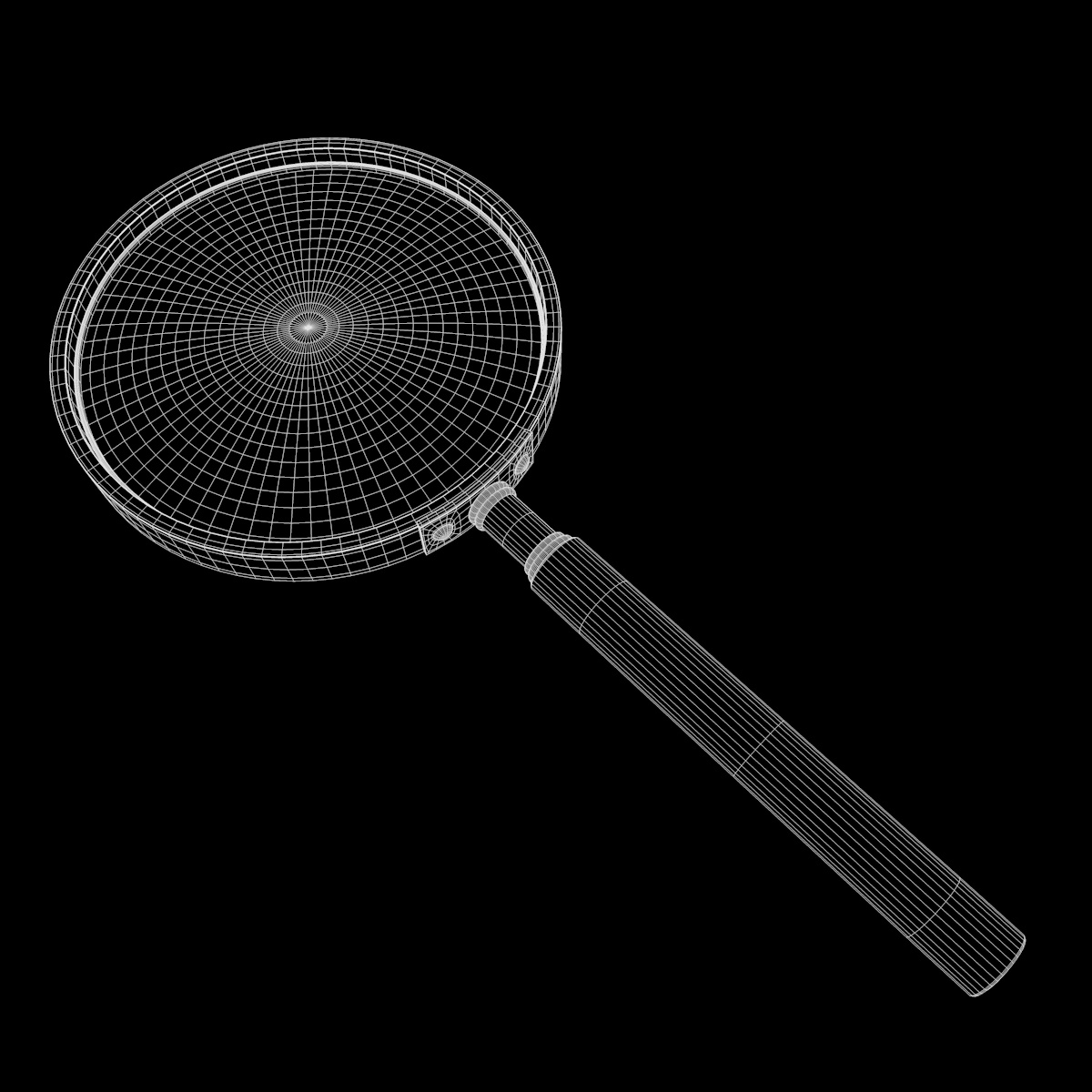 3d magnifying glass model