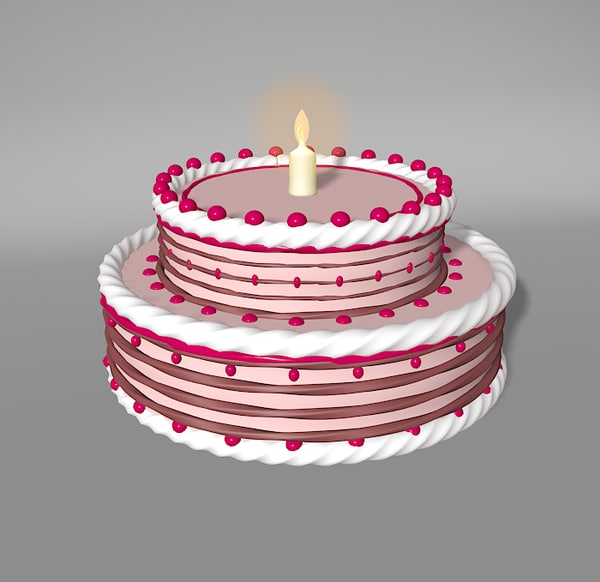 birthday cake 3d model