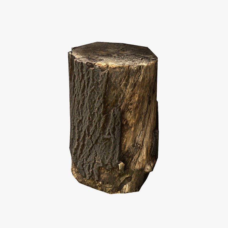 3d wood log model