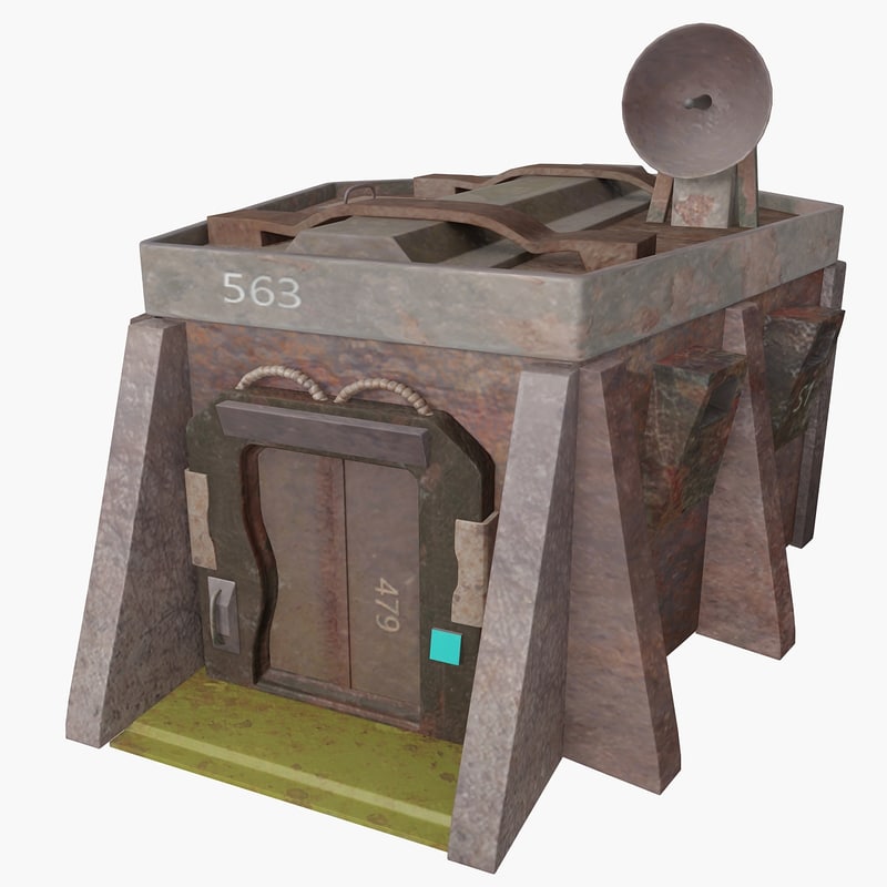 3d model of sci fi bunker