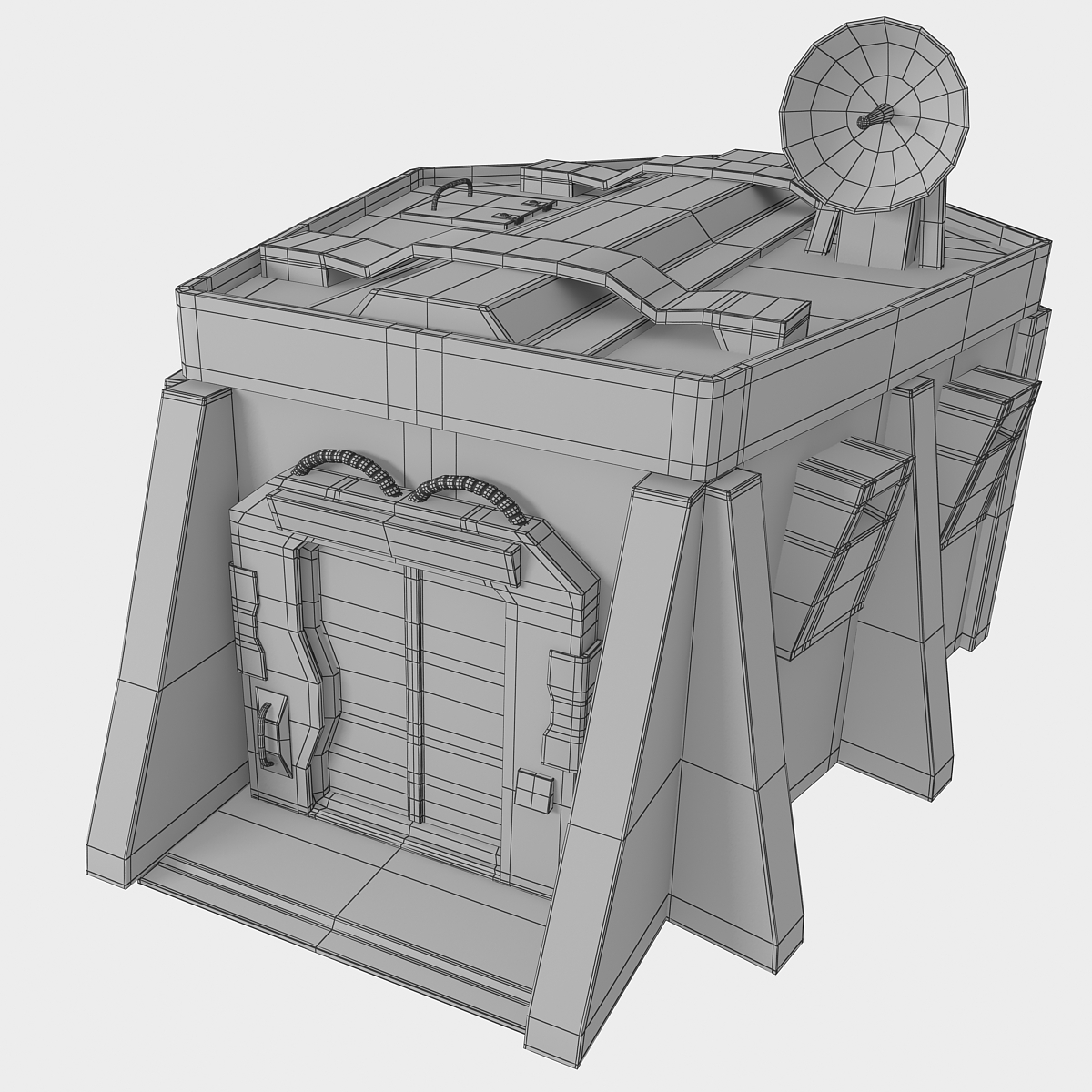 3d model of sci fi bunker