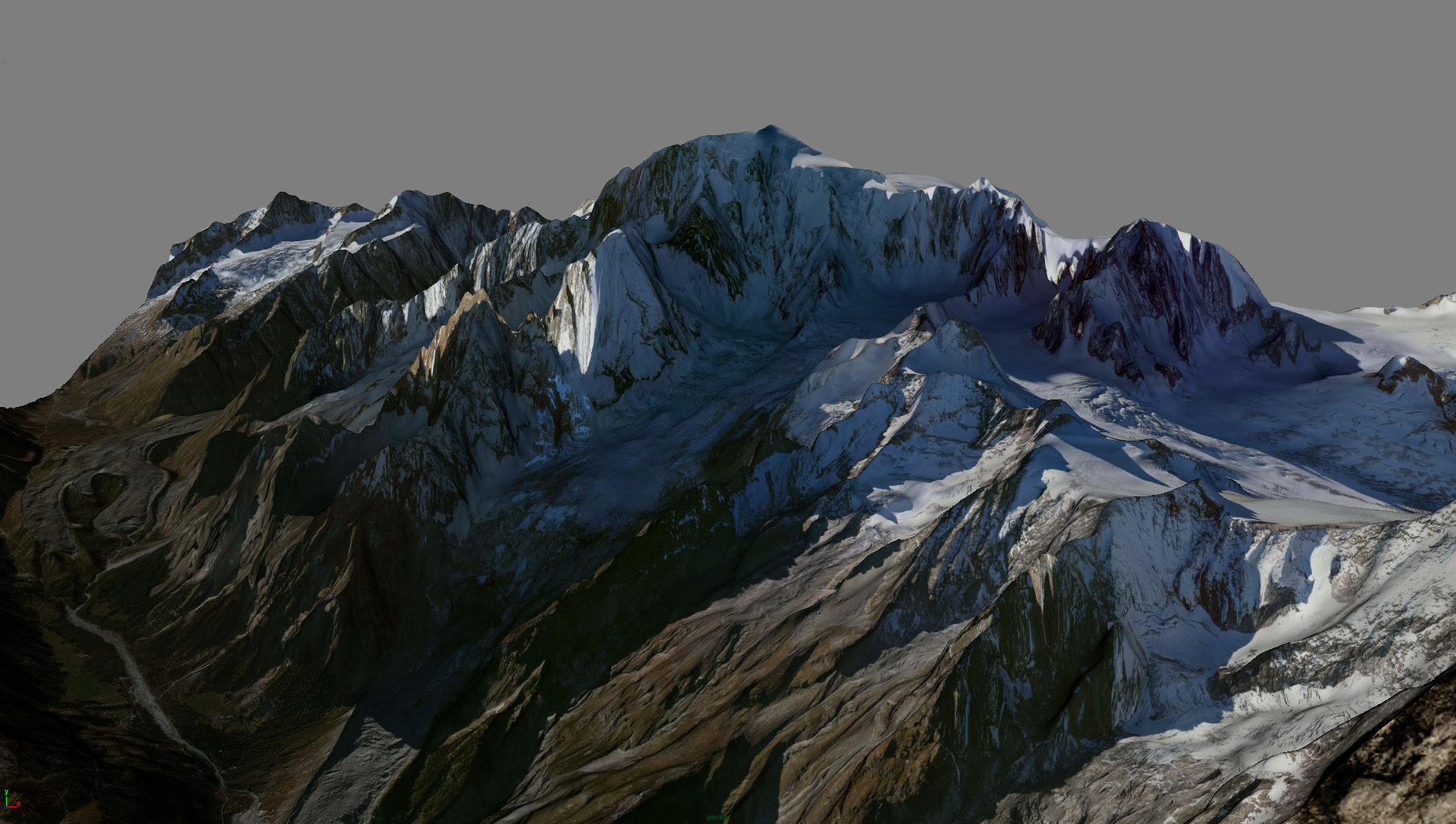 3d mont blanc model