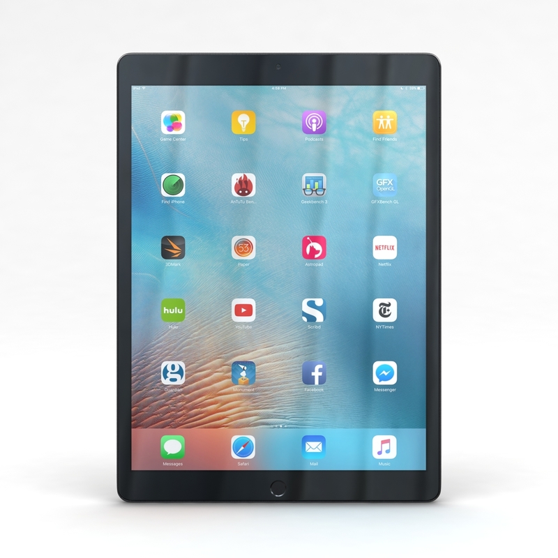 3d model apple ipad pro color