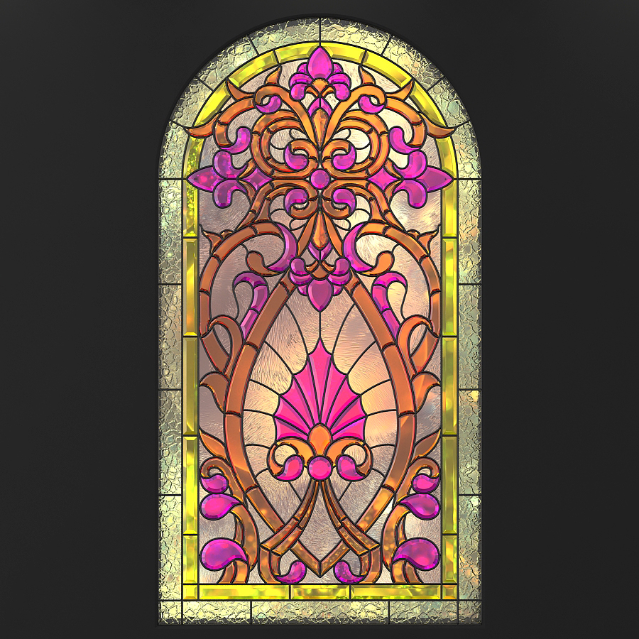 stained glass arc 2 3d max