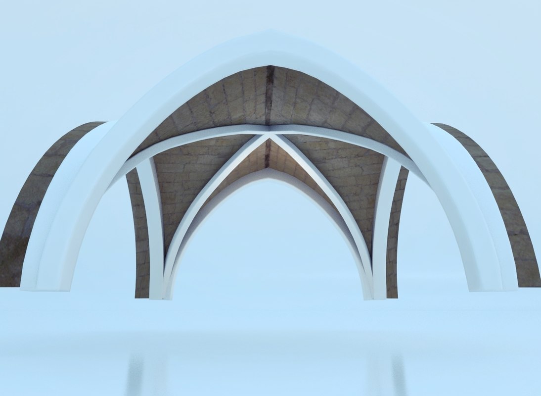 3d ancient cross vault model