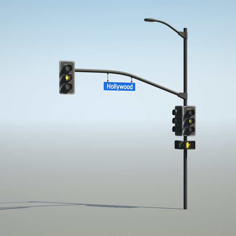 3d model of traffic light street rigging