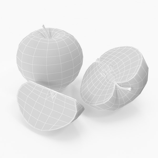 apple photorealistic 3d 3ds