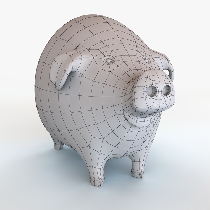 3d max cartoon pig