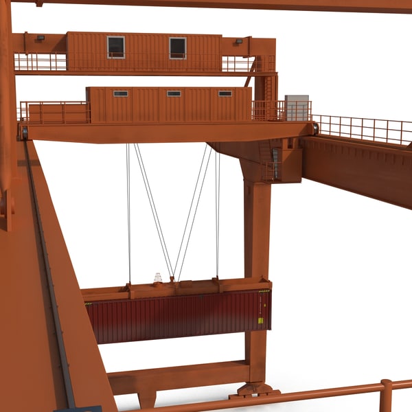 rail mounted gantry container crane c4d